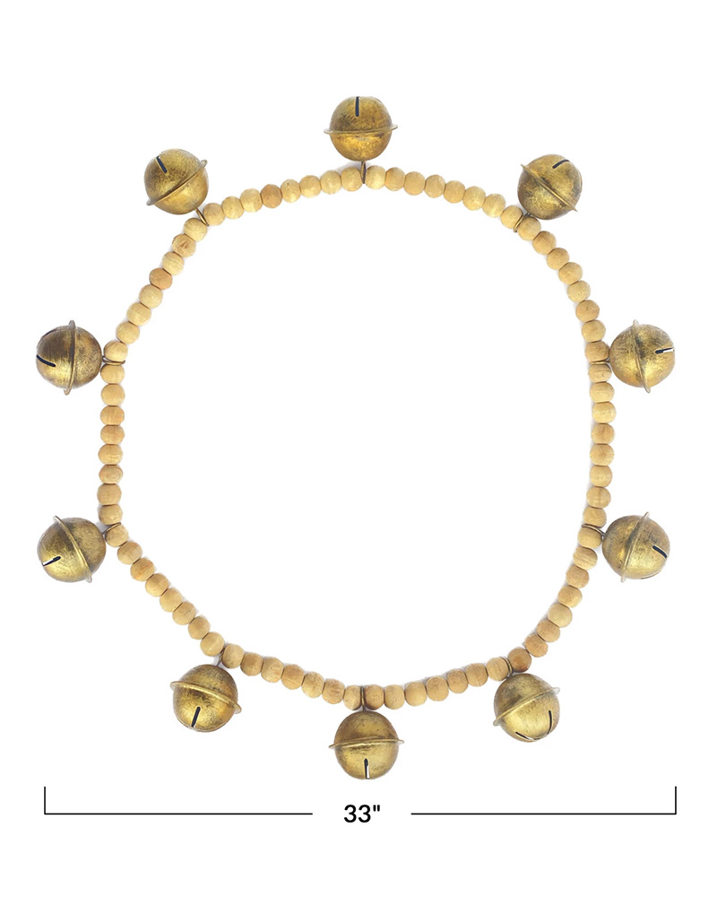 Departments - Garland with Beads & Metal Bells 33"